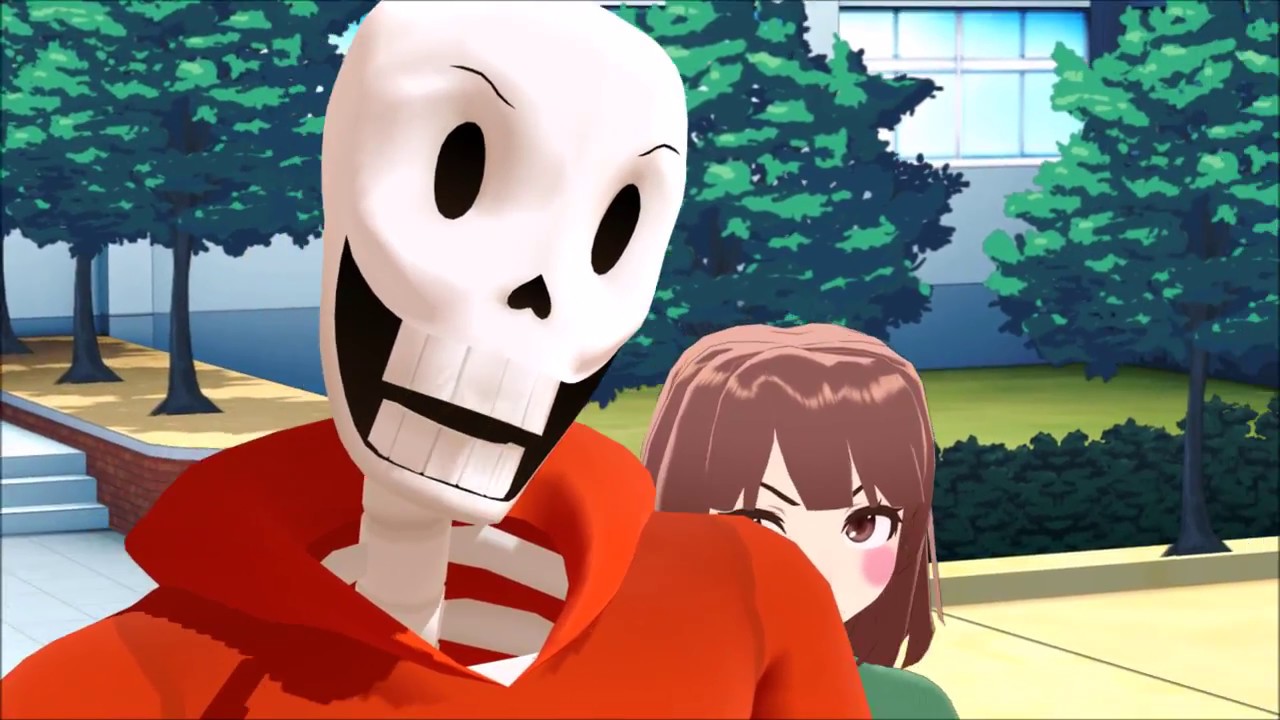 [mmd x undertale] grump it underswap papyrus and chara - YouTube