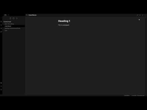 Obsidian.md Basics | How to use Code Blocks/Fences - YouTube