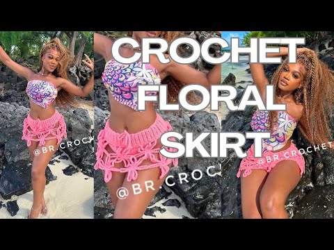 HOW TO: CROCHET FLORAL SKIRT / easy step by step