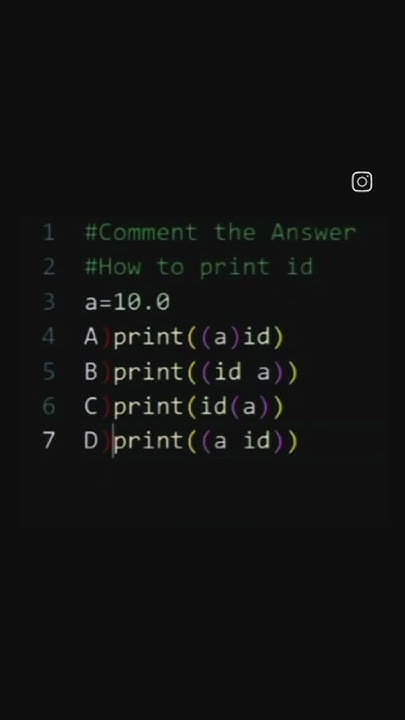 Comment Answer #education #python #pythonprogramming #quiz #webdevelopment #dailyquiz # ...