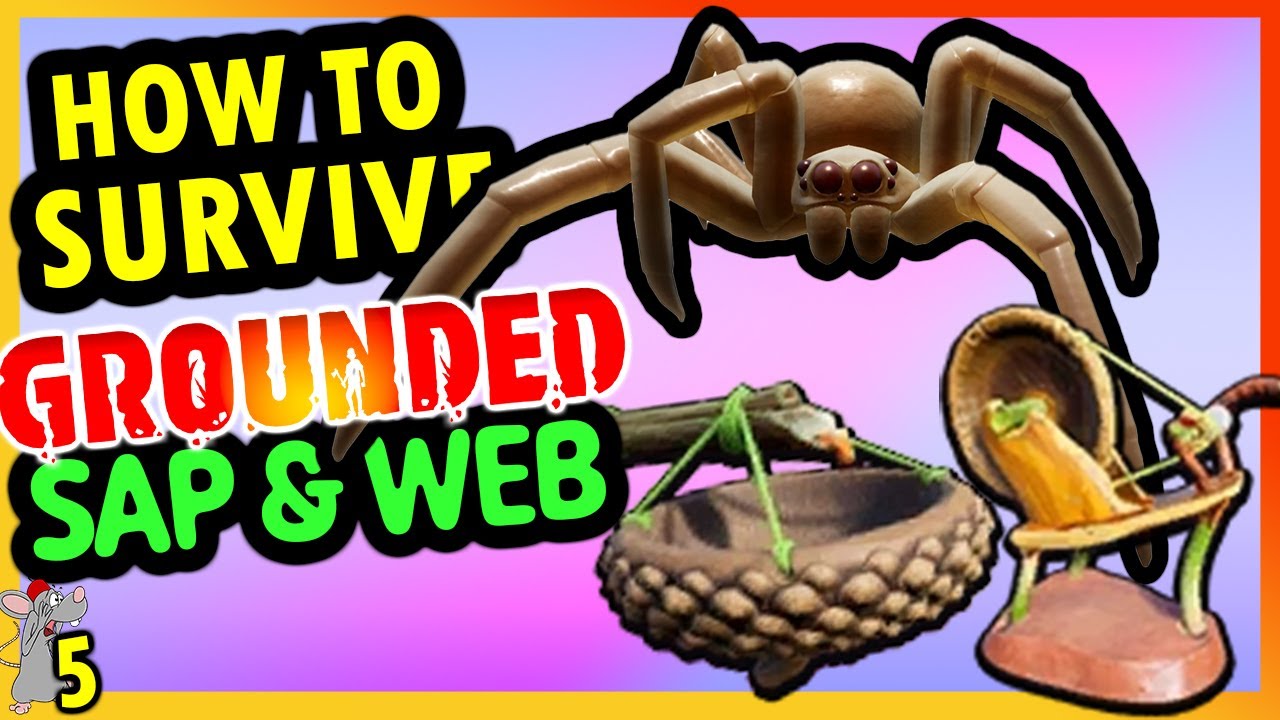 GROUNDED SAP FARM AND SPINING WHEEL! Defeating Spiderlings! How To ...