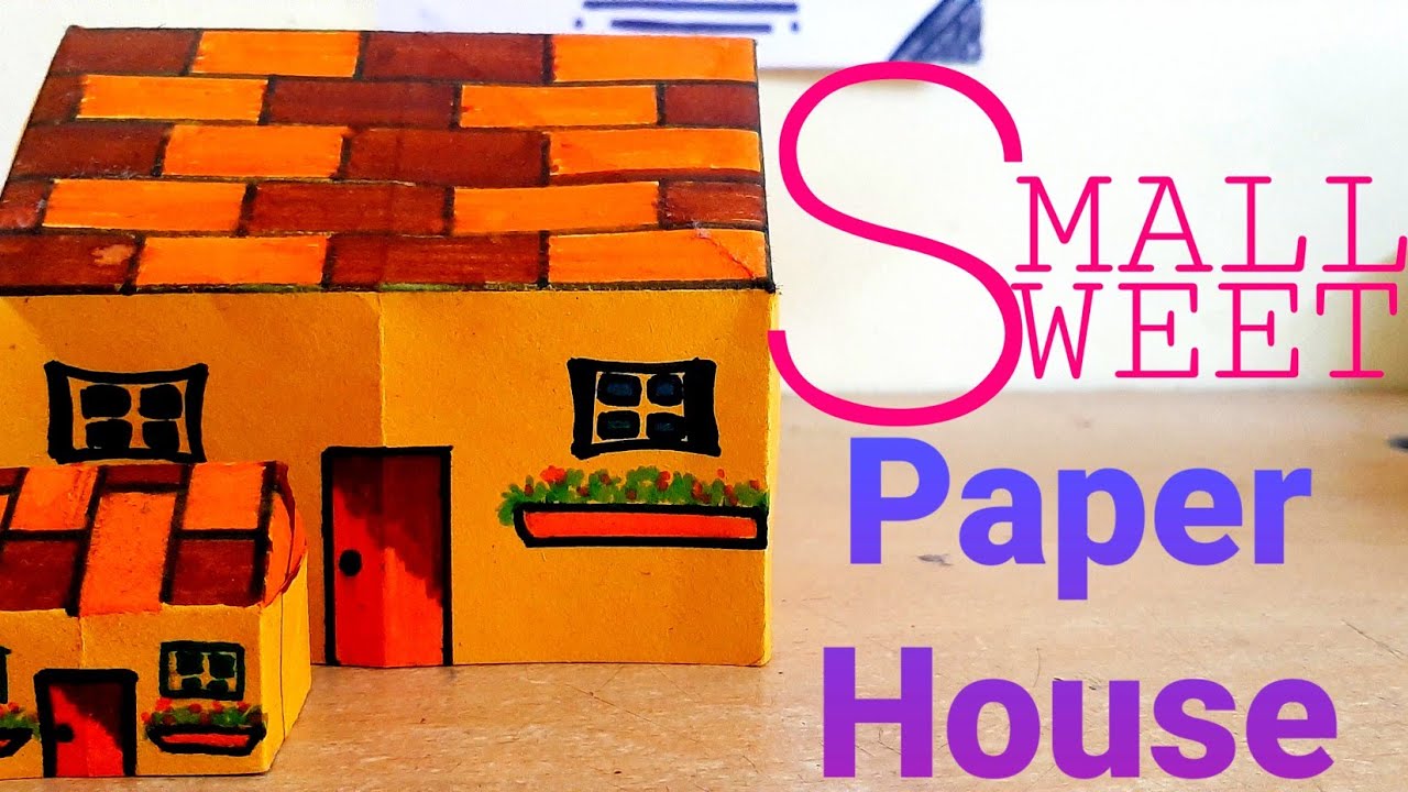 Beautiful small house paper craft - YouTube