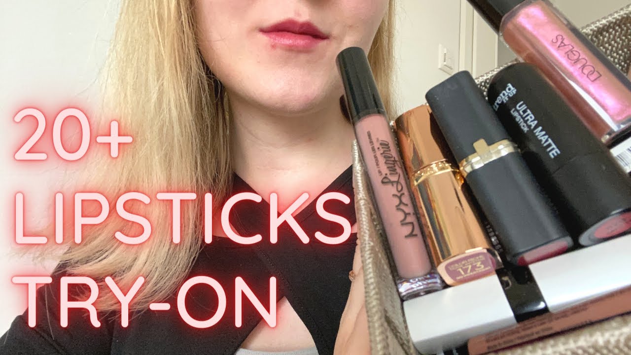 [ASMR] XXL Lipstick & Lip Gloss Application 💄💋 w/ Mouth Sounds (HUGE ...