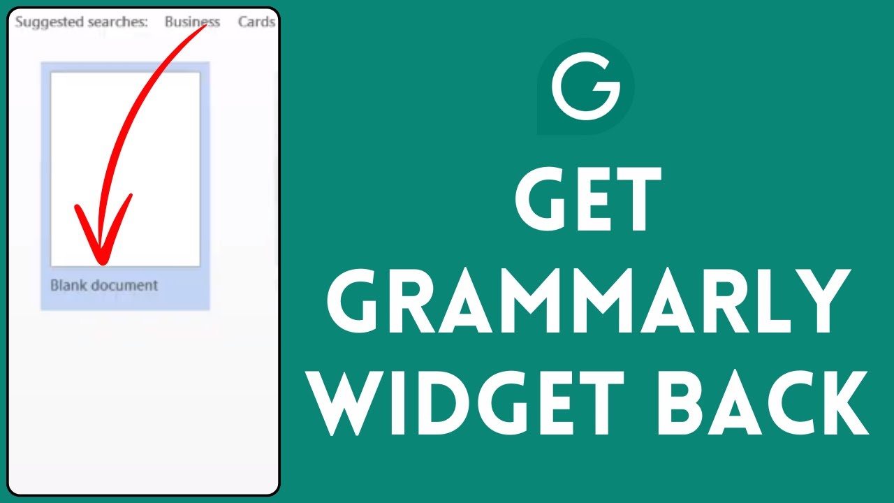 How to Get the Grammarly Widget Back 2024 - YouTube