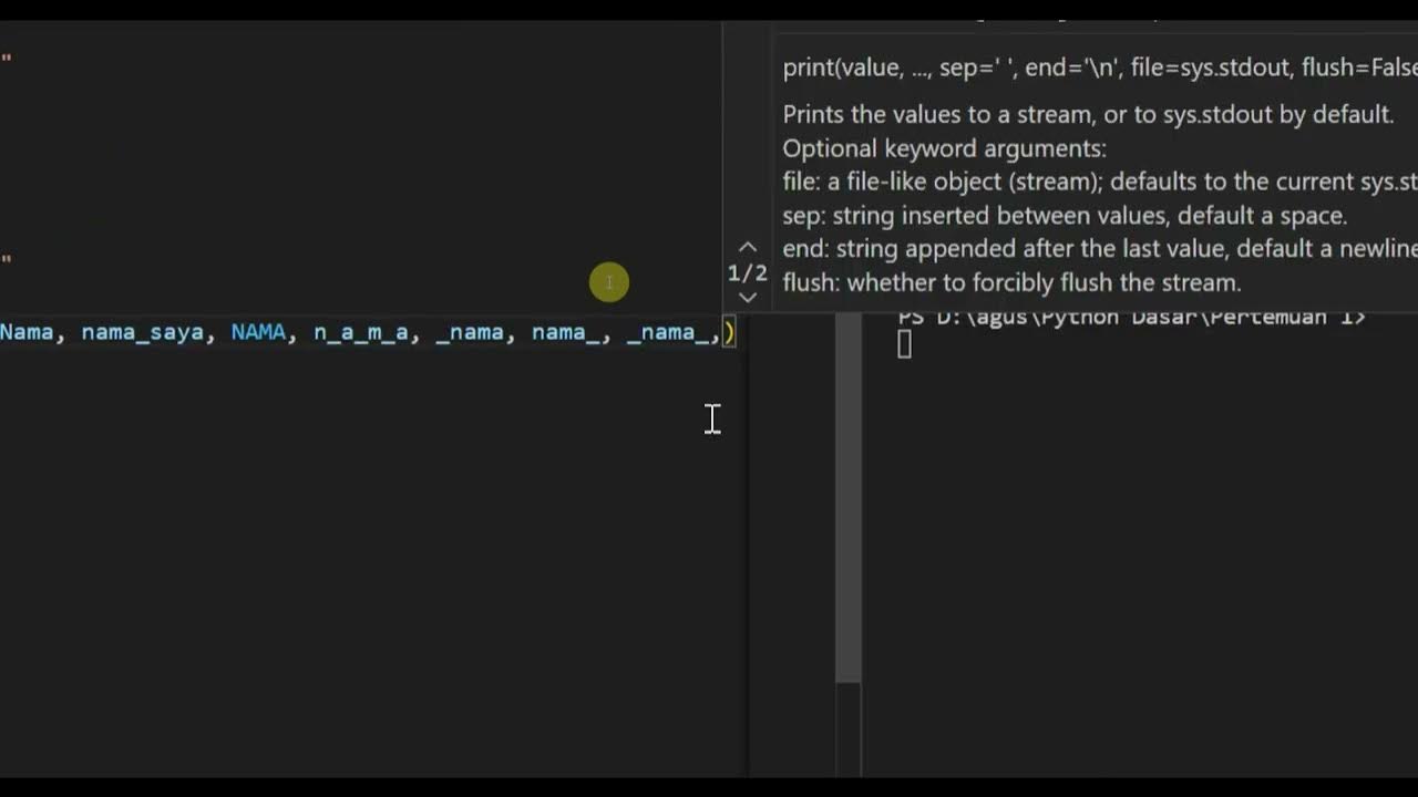 Menggunakan Variabel pada Python Bagian 3 - YouTube