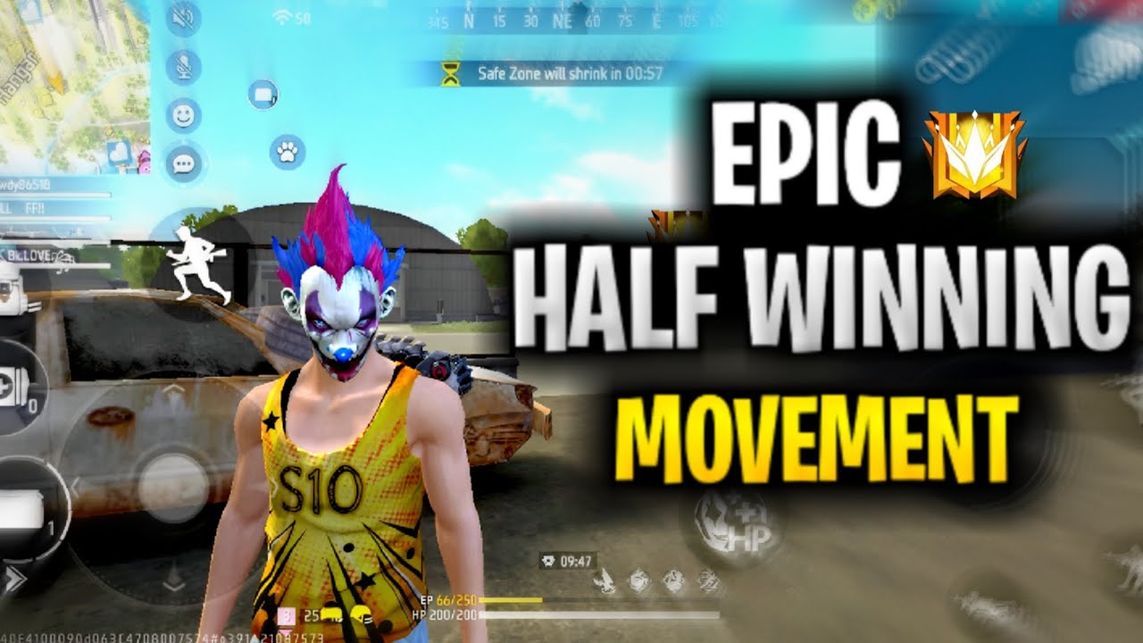 Free Fire: Epic Half Win Movement SQAD Match Best Highlights Gameplay ...