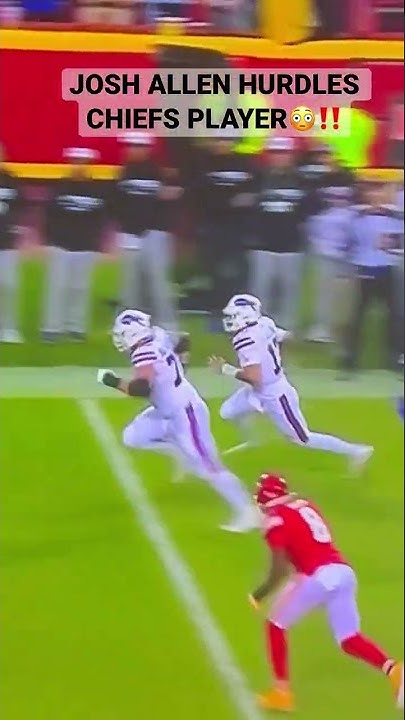 JOSH ALLEN HURDLES CHIEFS PLAYER😳‼️ #nfl #shorts #nflsunday - YouTube