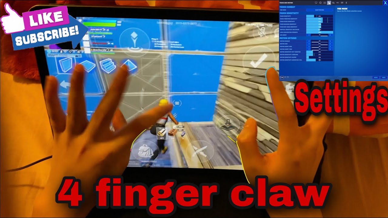 Fortnite Mobile Handcam Highlights + Settings & Touch Edit 4 Fingers ...