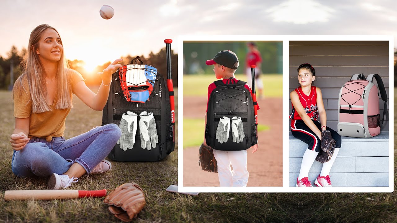 Baseball Bag Baseball Backpack with Shoe Compartment Lightweight ...