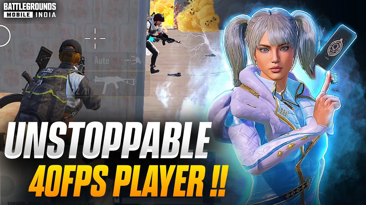 Unstoppable 40FPS Player!!🔥| 3 Finger + Full Gyroscope 40FPS | 1v4 ...