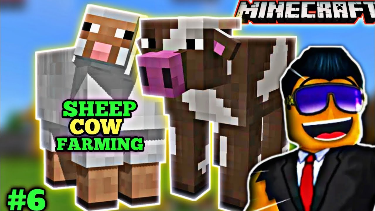 🤩Sheep and cow farming 🤩/Minecraft gameplay - YouTube