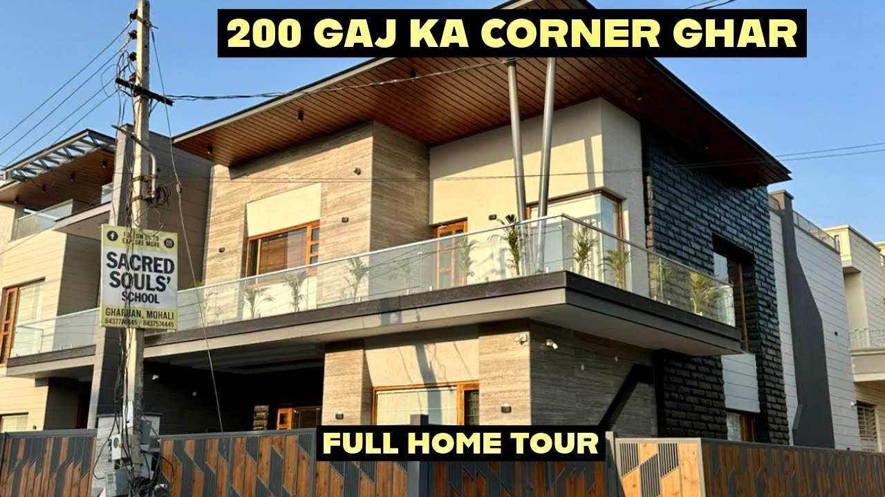 Luxury 5 BHK Corner House Design With Beautiful interior | 200 Gaj ...
