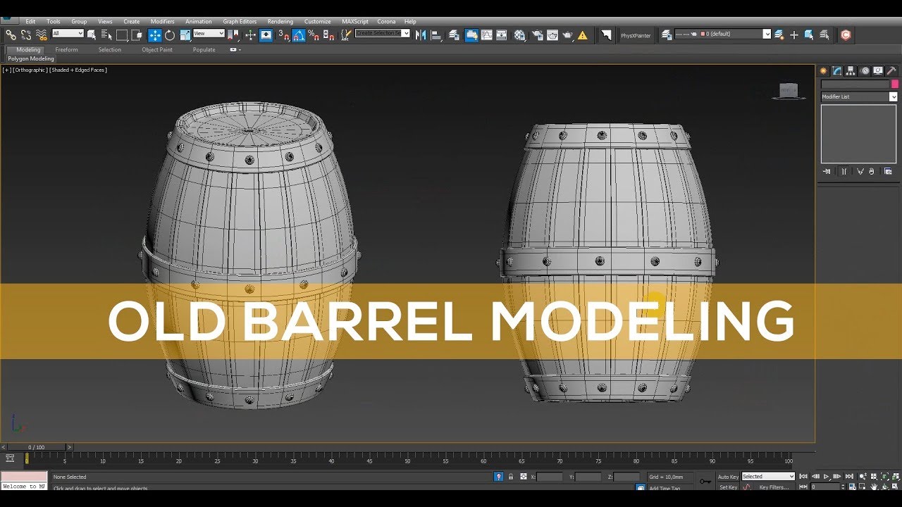 Barrel Modeling with 3DS MAX - YouTube