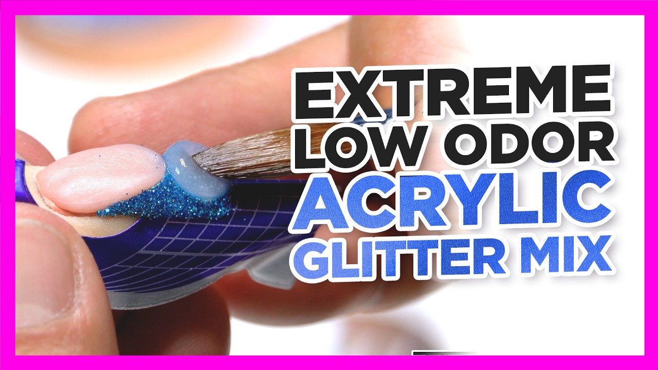 How to Customize Extreme Low Odor Acrylic | Glitter Ombré Nail Tutorial - YouTube