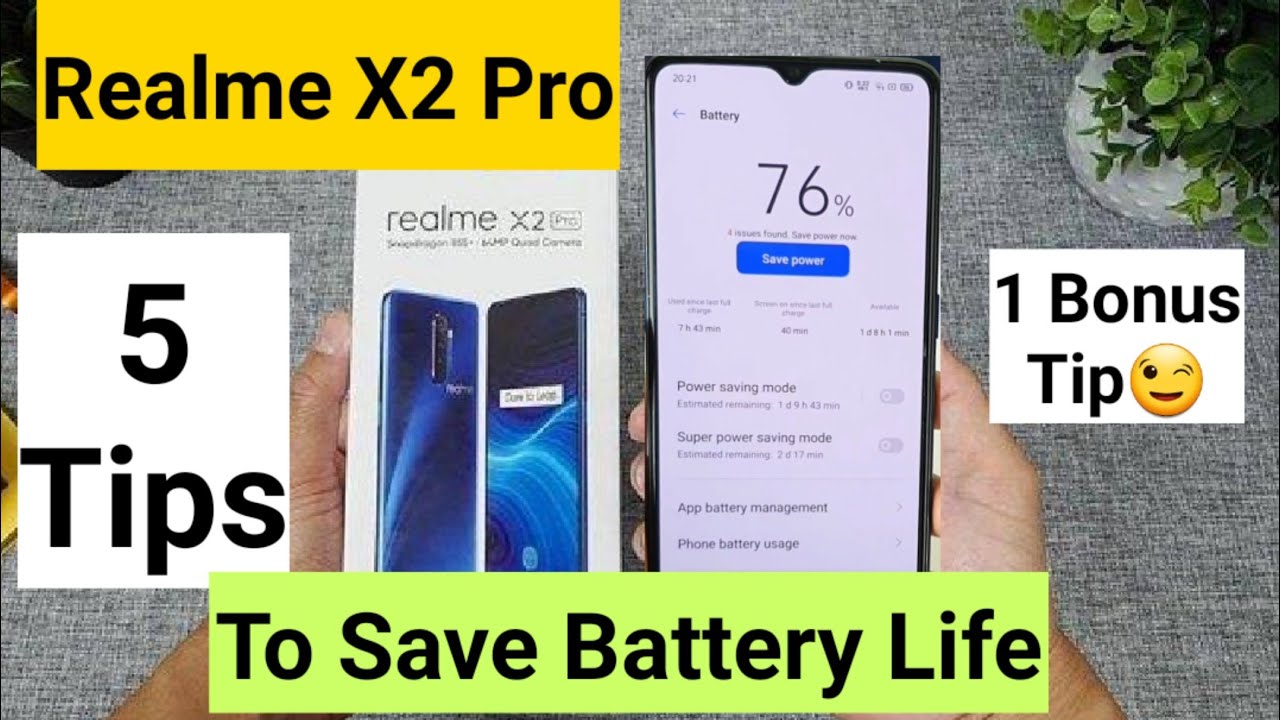 Realme x2 pro 5 tips to save battery life - YouTube