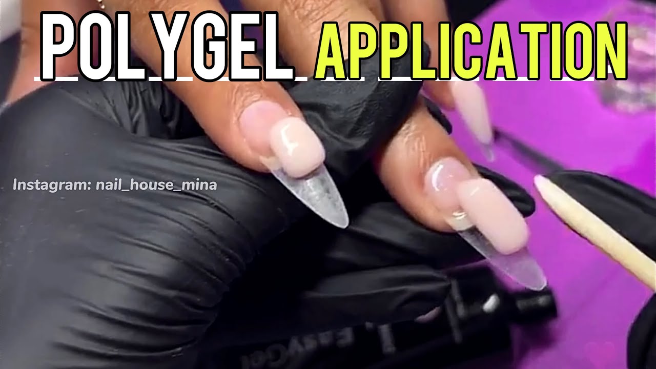 Polygel application on nail Tips💅🏻 - YouTube
