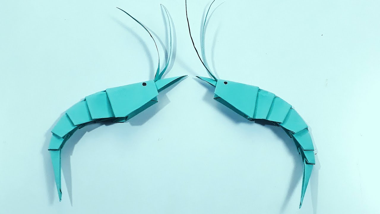 origami shrimp | paper shrimp | how to make origami shrimp - YouTube