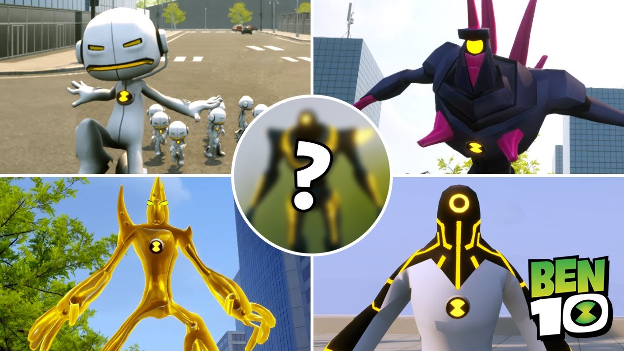 YELLOW OMNITRIX All Aliens Transformations, ULTIMATE Forms, Attacks ...