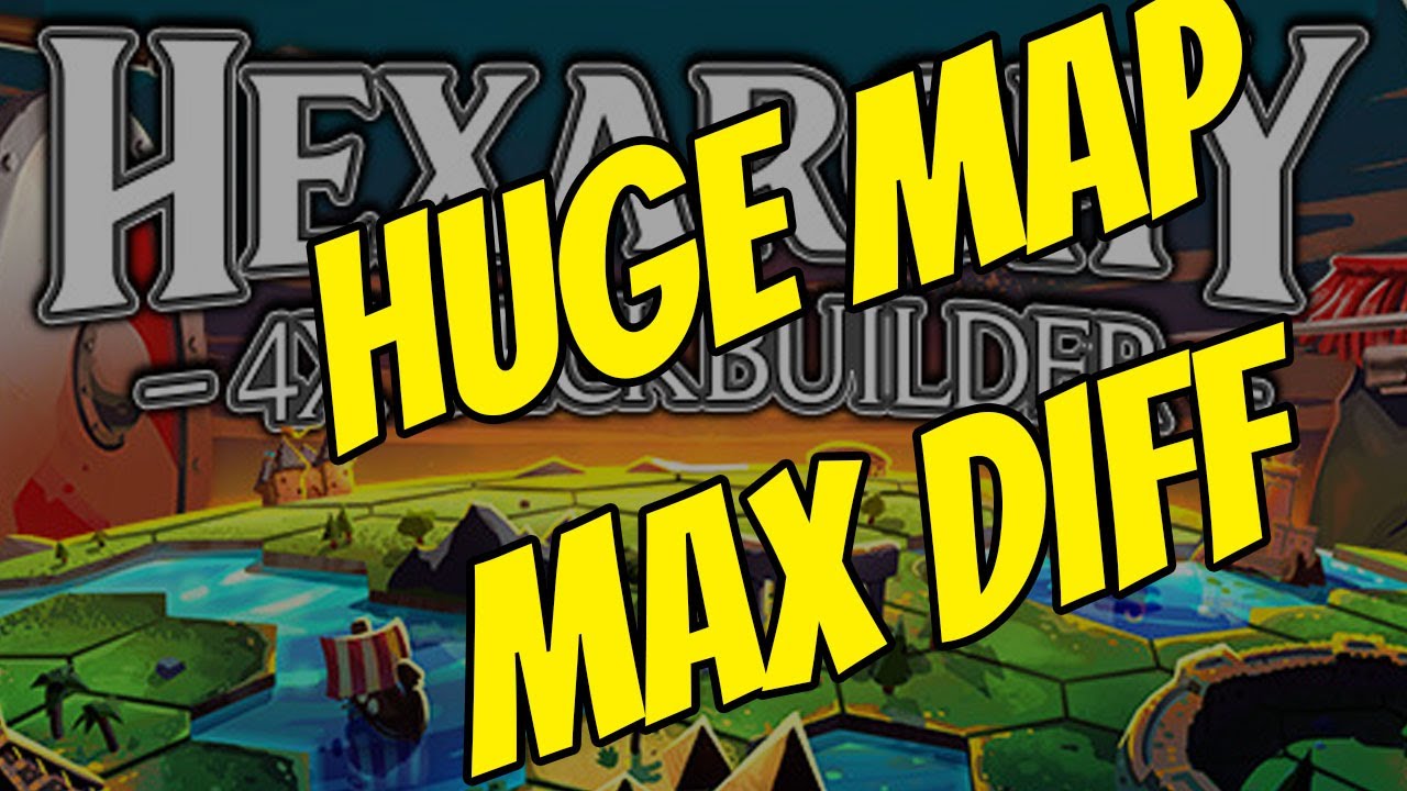 HUGE MAP! MAX DIFF! - Hexarchy (Deck-Building 4x Game) - YouTube