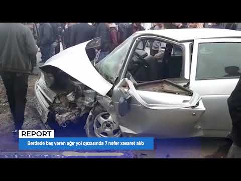Bərdədə baş verən ağır yol qəzasında 7 nəfər xəsarət alıb