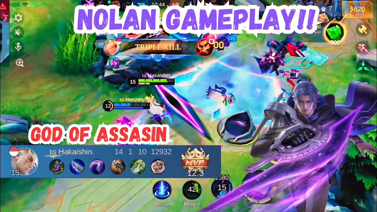 NOLAN GAMEPLAY!! INI HERO FARMING CEPAT ROTASI GILA BANGET & DAMAGENYA ...