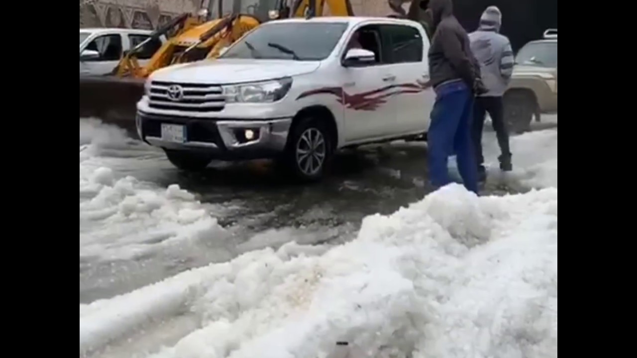 Hail Snow in Taif Saudi||New Update - YouTube