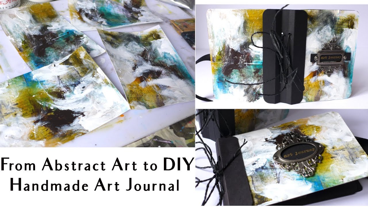 From abstract art to DIY handmade art journal | Mixed media - YouTube