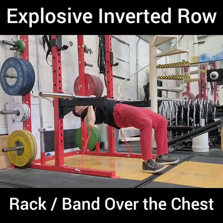 Explosive Inverted Row- Rack / Band - YouTube
