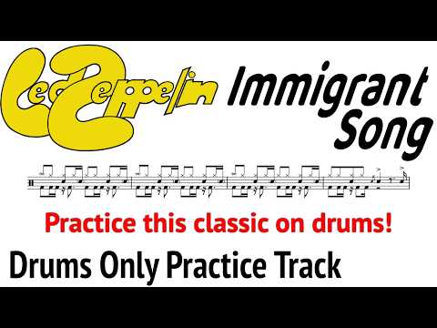 Immigrant Song Drum Practice Track | Led Zeppelin | 80-112 bpm