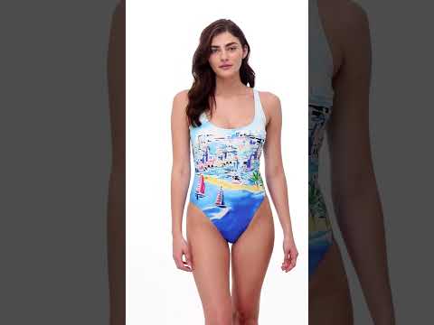 Polo Ralph Lauren Women's Riveria Scenic  Scoop Tank One Piece Swimsuit | SwimOutlet.com