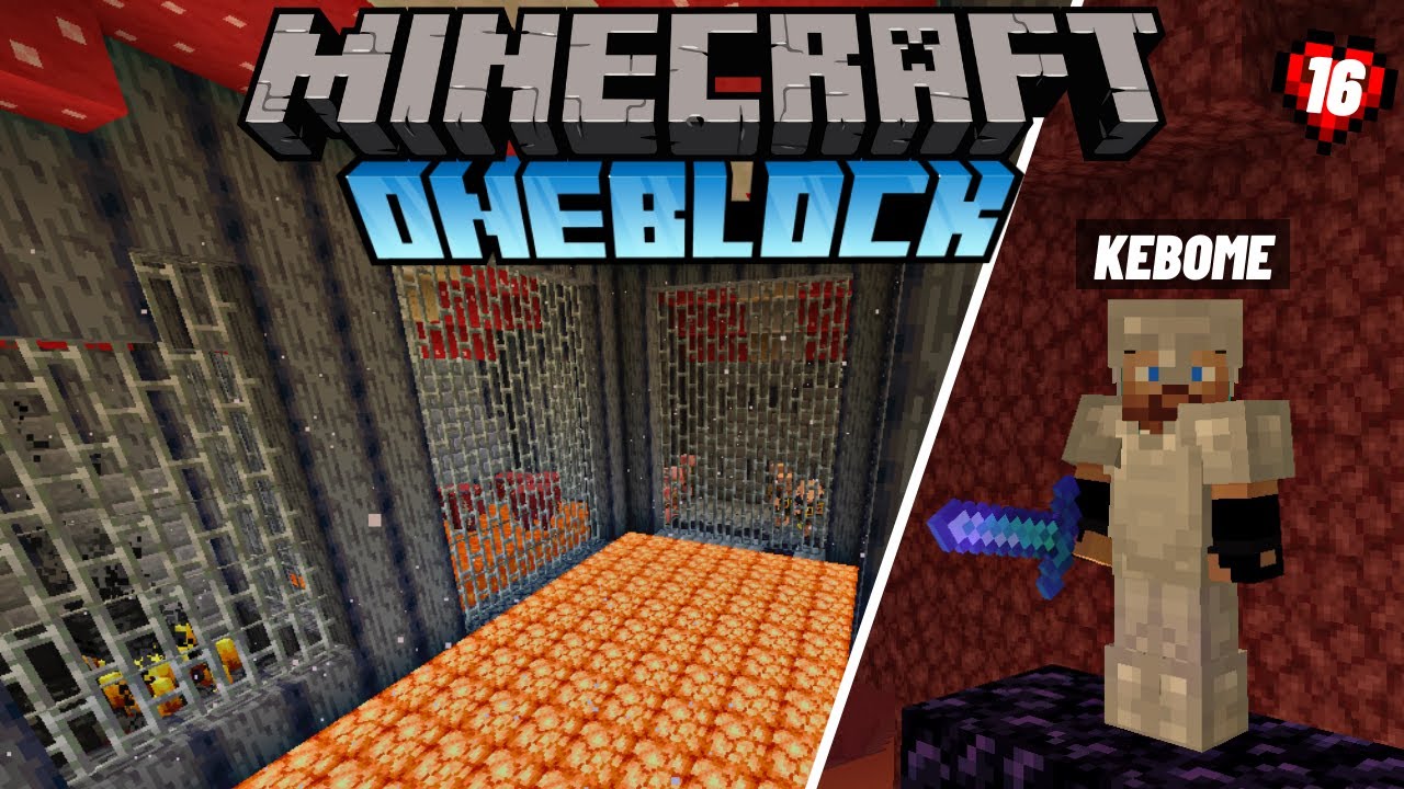 Build a Nether mob Museum In Minecraft Hardcore OneBlock - YouTube