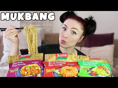 YENİ INDOMIE NOODLE'LARI DENEDİM | Komşum Corona Çıktı 😱 | Indomie Gurme Noodle Mukbang Türkçe