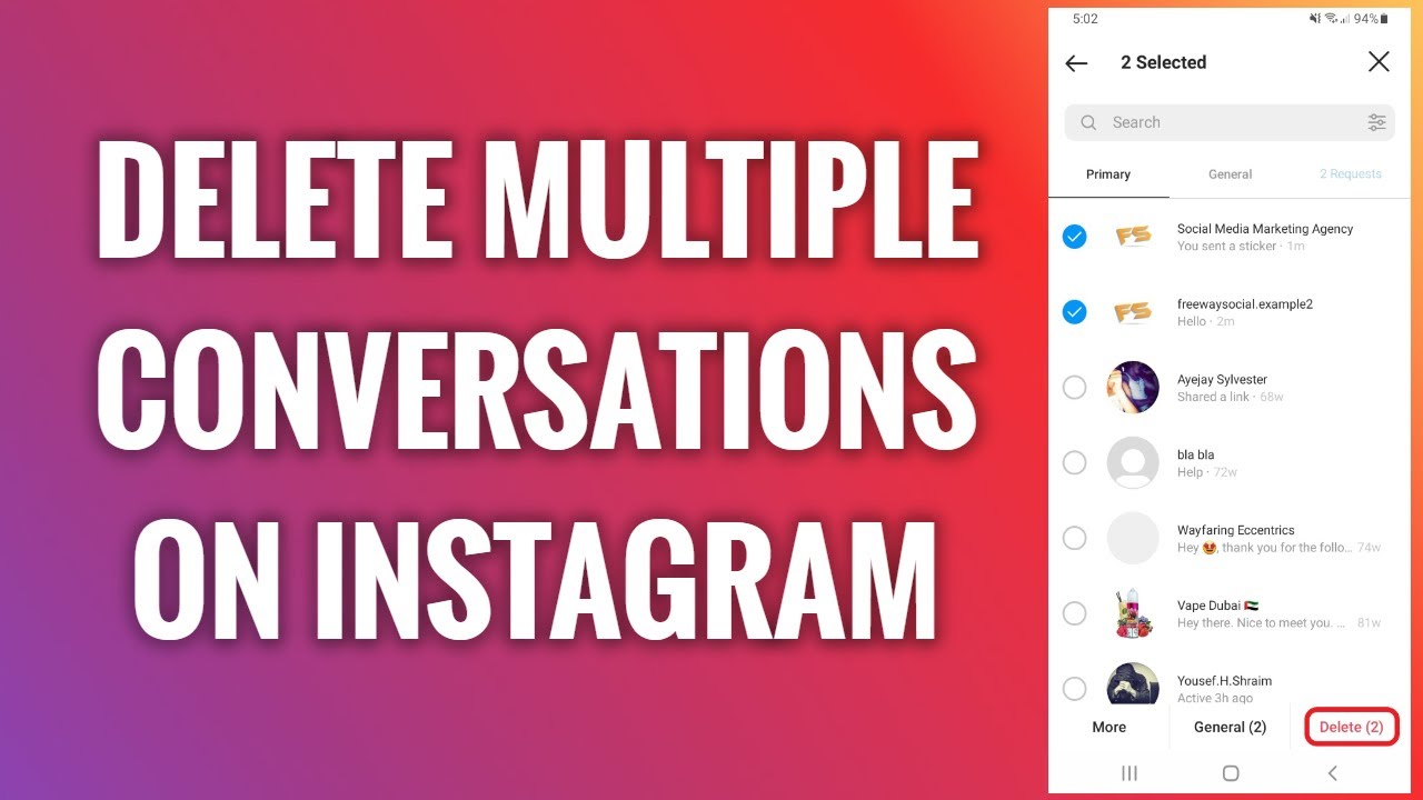 How To Delete Multiple Conversations On Instagram YouTube How To Delete Multiple Conversations On Instagram YouTube