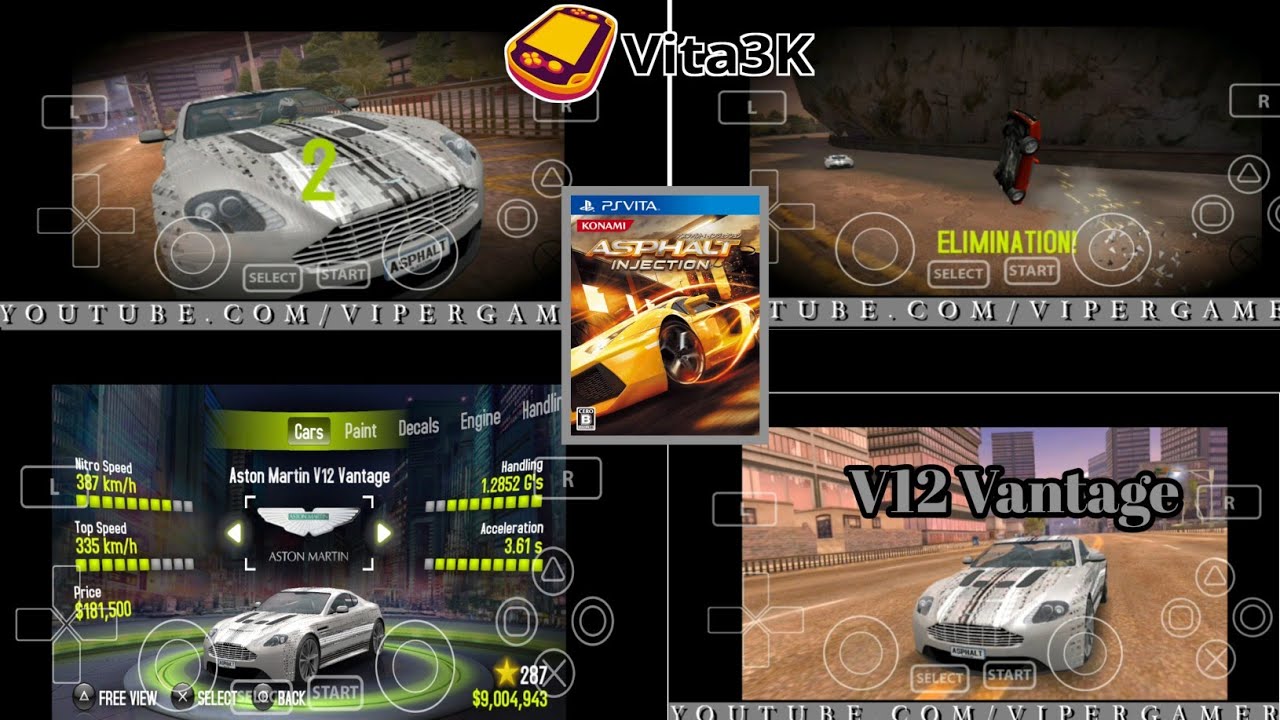 VITA3K:ASPHALT INJECTION PART5/ASTON MARTIN VATNAGE V12[1080P]#GAMEPLAY ...