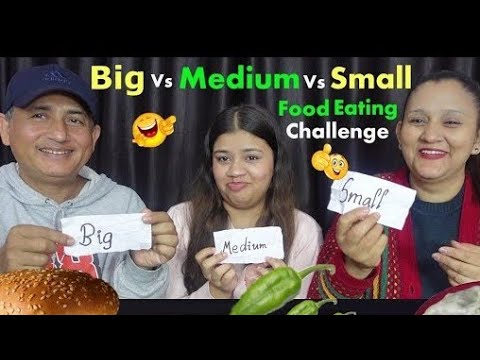 Big Vs Medium Vs Small Food Eating Challenge. @StutiEntertainment - YouTube