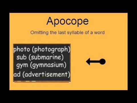 Rhetorical Devices in 30 Seconds - Apocope - YouTube