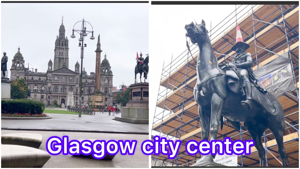 Glasgow city center/walking city tour 4k/scotland uk 2023 - YouTube