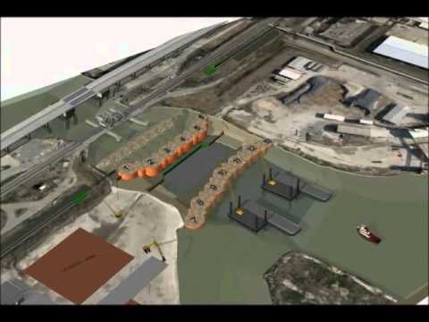 Spillway Construction Simulation - YouTube