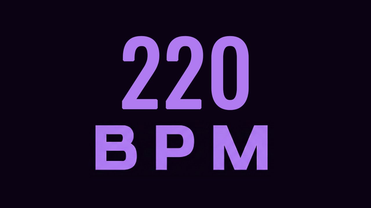 220 BPM Metronome 4/4 - Optimized for Noisy Environments - YouTube