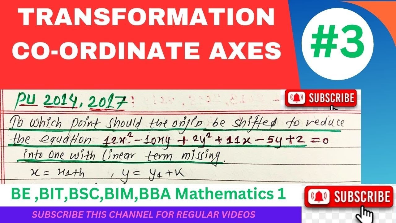 Translation and Rotation of axes #civil#mathematics#engineering#civil # ...