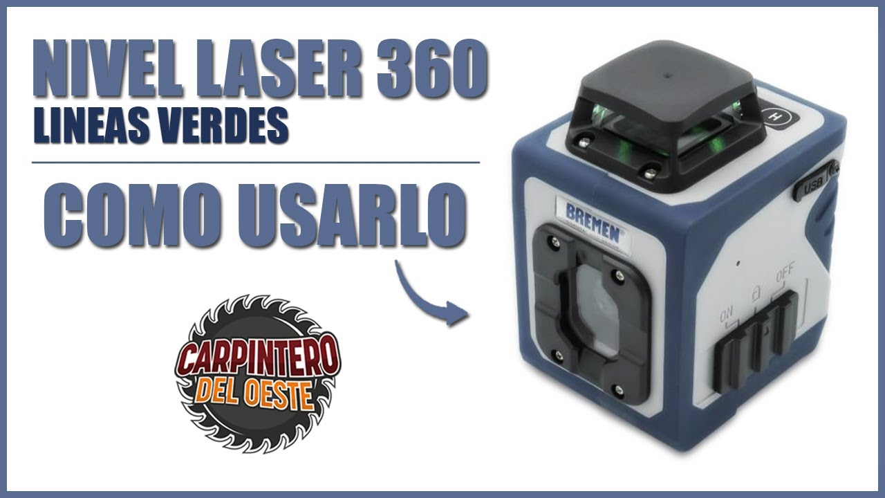 COMO USAR NIVEL LASER AUTONIVELANTE 360 LINEAS VERDES BREMEN TOOLS ...
