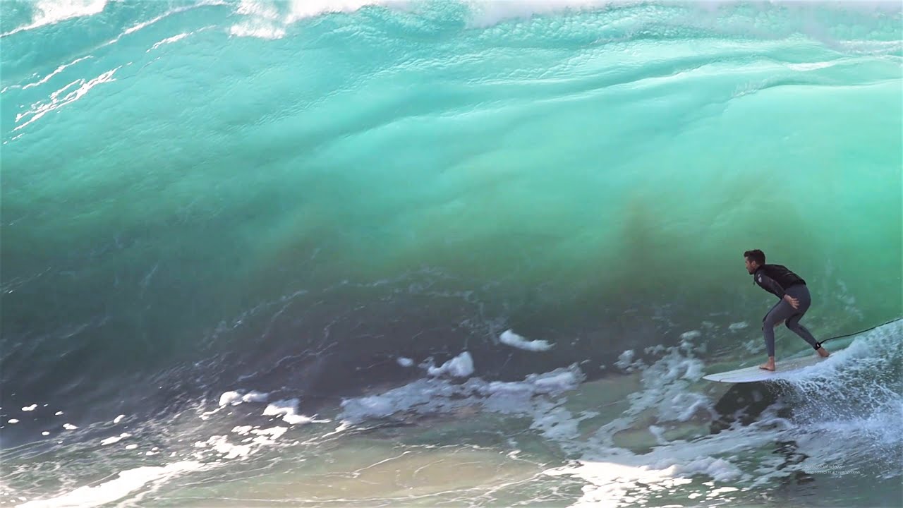 Big Swell Surfing at Boulder Beach, Lennox Head, Australia - 15 July ...