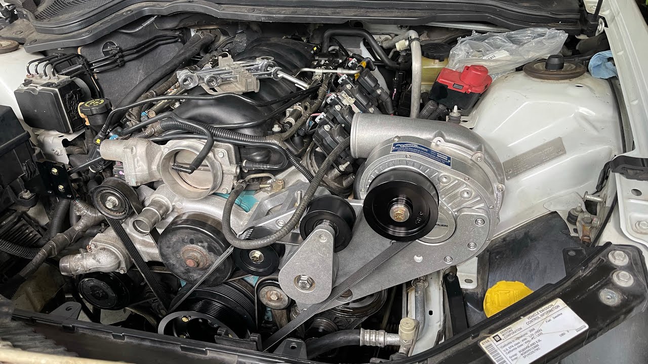 Pontiac G8 procharger install and drive pulley - YouTube