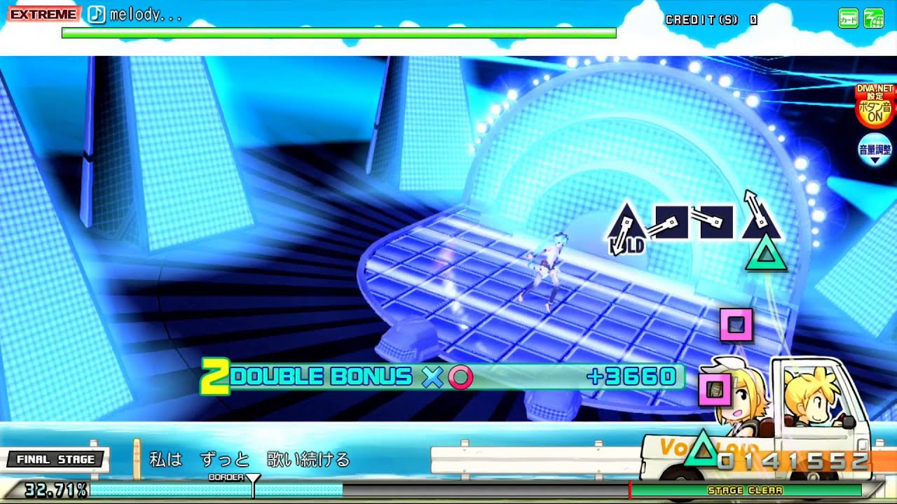 【Project DIVA Arcade】melody... EX 【PERFECT】 高画質 - YouTube