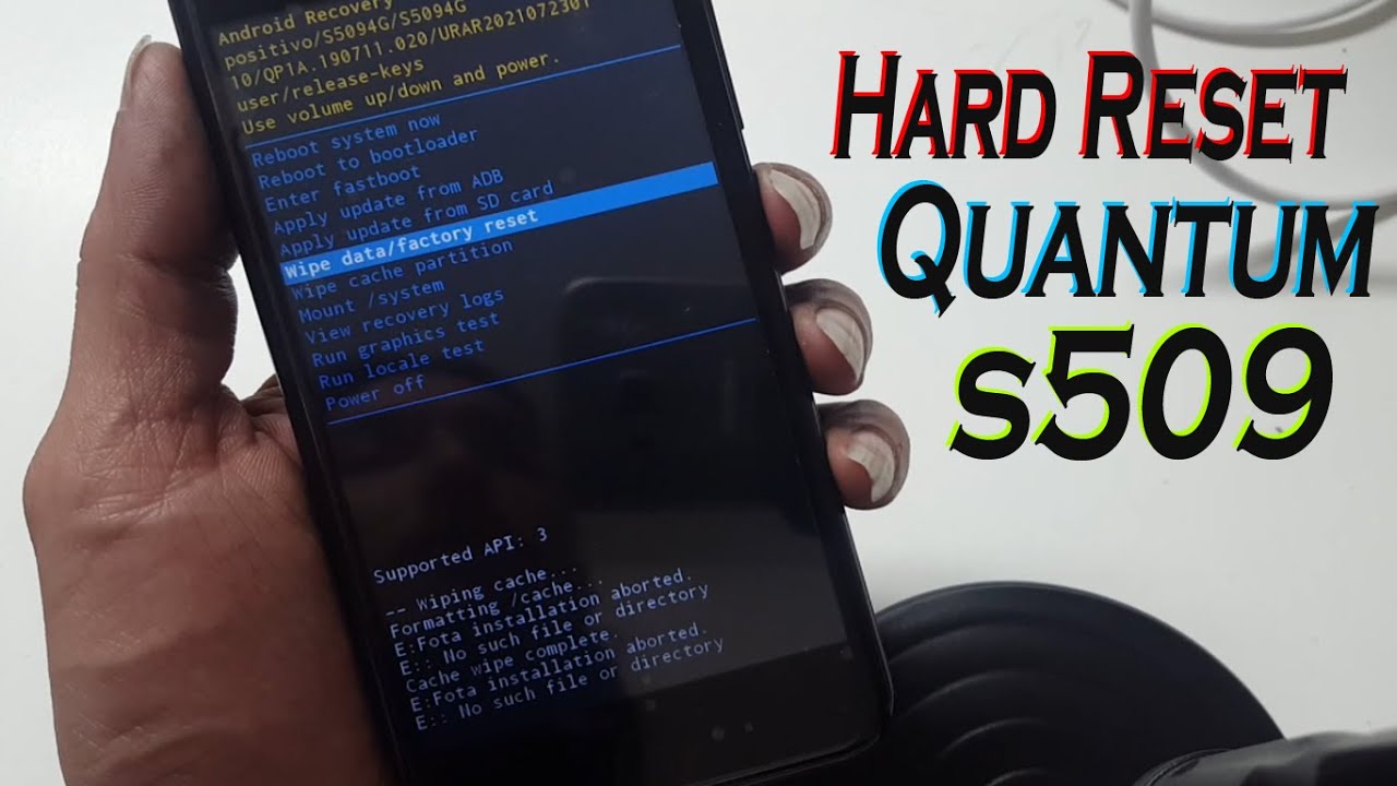 Hard Reset Quantum s509 - YouTube