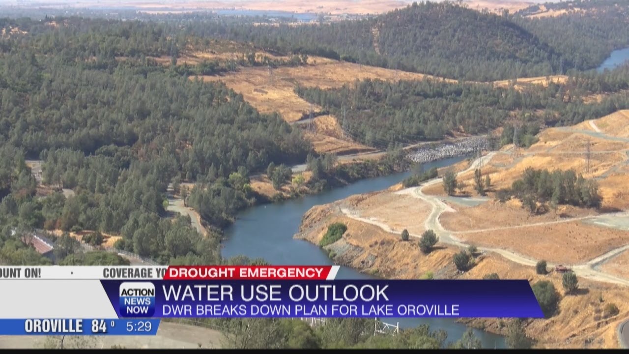 Water release cut back at record-low Lake Oroville - YouTube