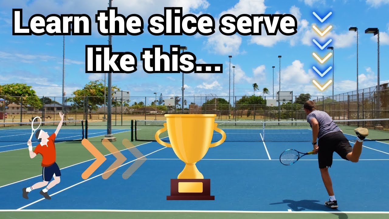 How to hit a slice serve - YouTube