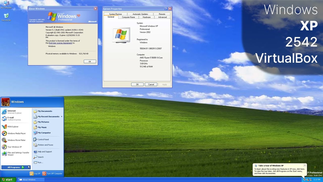가상머신에 Windows XP 2542 설치하기! - YouTube