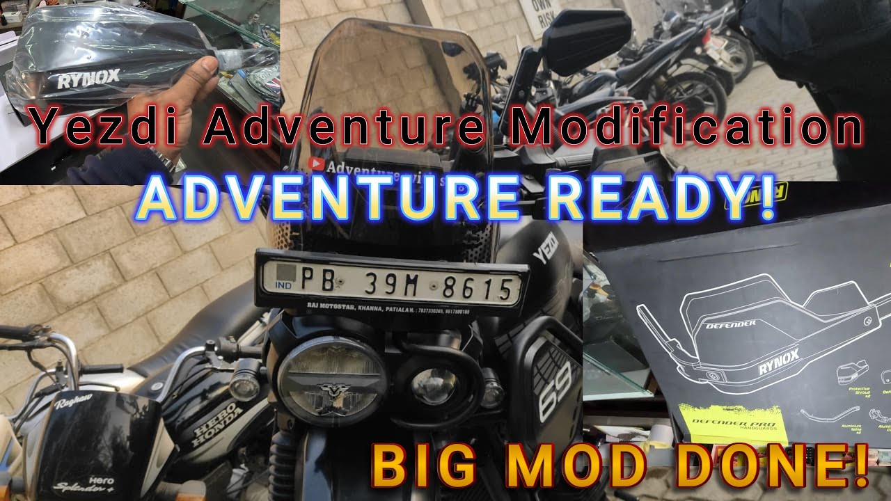 Adventure Ready! Must-Have Mod! Hand Guard Installation on Yezdi ...