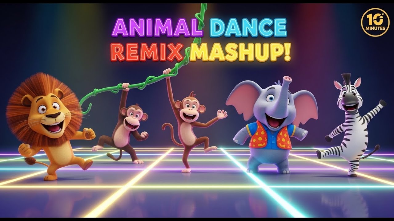 Animal Dance Remix Mashup | Fun Kids Dance Song | Animagic Studio - YouTube